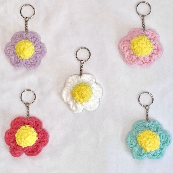 Hand Crafted | Accessories | Custom Bundle Of 3 Crochet Fidget Flower ...